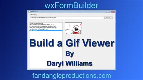Wxformbuilder Build A Python  Viewer Part 1 Youtube