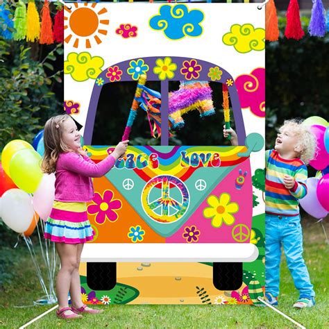 60s Hippie Bus Photo Prop 60s Party Decorations Large
