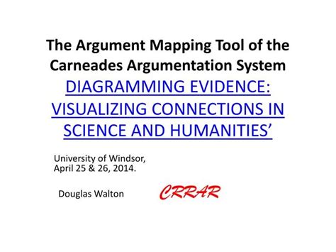 Ppt The Argument Mapping Tool Of The Carneades Argumentation System Diagramming Evidence