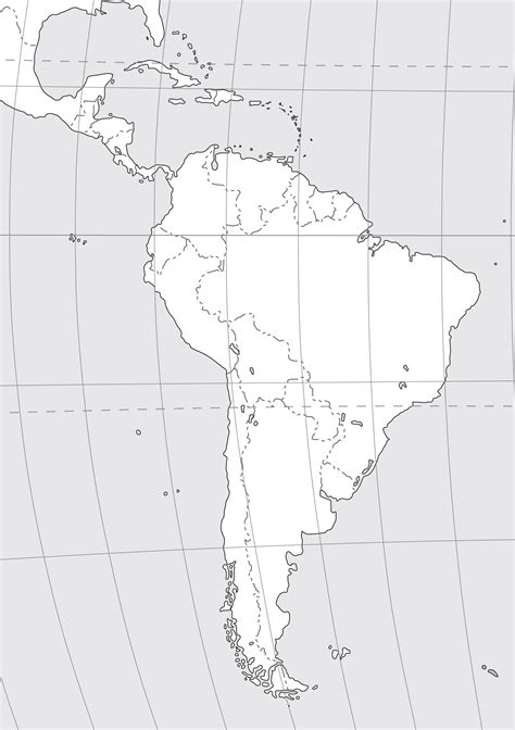 America Del Sur Mapa Fisico Mudo Solo Para Adultos En Rioja