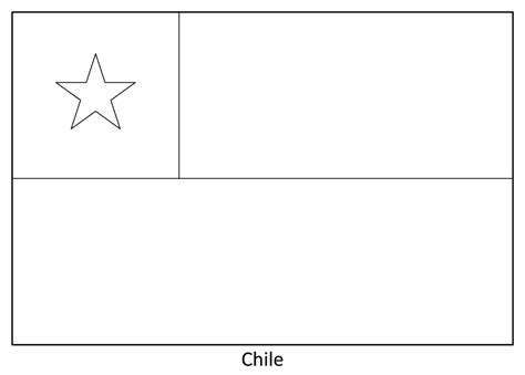 Flag Of Chile Coloring Page Free Printable