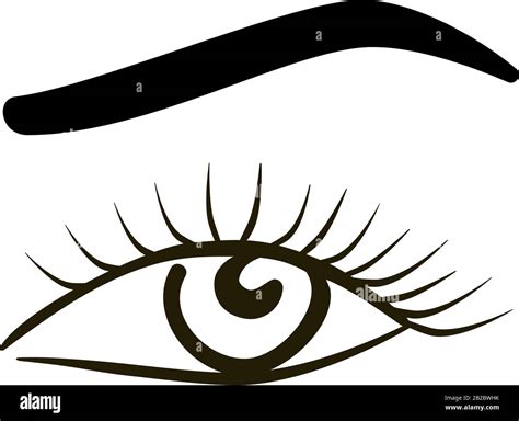 Eye On White Background Woman Eye And Eyebrow The Eye Logo Eyes Art Human Eye Stock Vector