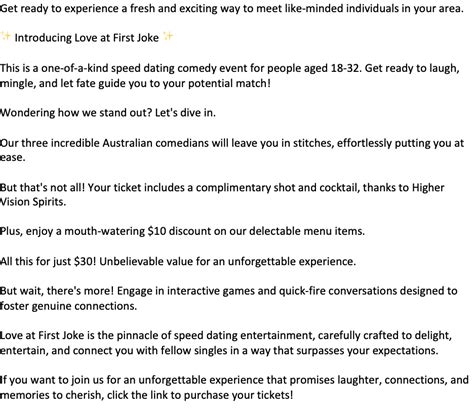 Love At First Joke A Speed Dating Comedy Show Rsouthaustralia