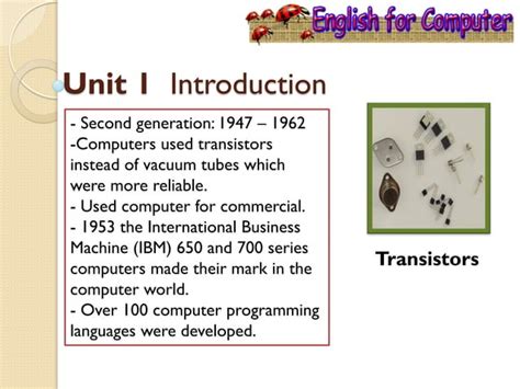 English For Computer Unit 1 Introduction Pdf Operating Systems Computer Software And