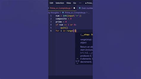 Python Code Used To Find If The Number Entered Is Composite Or Prime Shorts Youtube