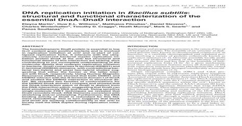 Pdf Dna Replication Initiation In Bacillus Subtilis Dokumentips