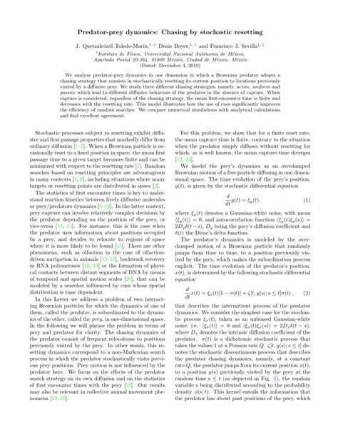 Pdf Predator Prey Dynamics Chasing By Stochastic Resetting