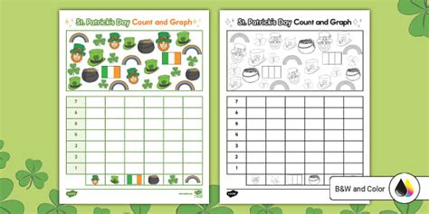 St Patrick S Day Count And Graph To Worksheet