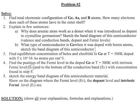 Solved Find Total Electronic Configuration Of Ge As And B