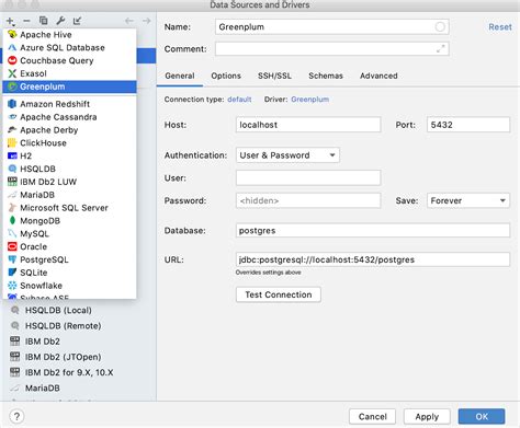 Database Connection—webstorm