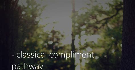 Classical Complement Pathway Alternative Pathway Lectin Mediated Pathway