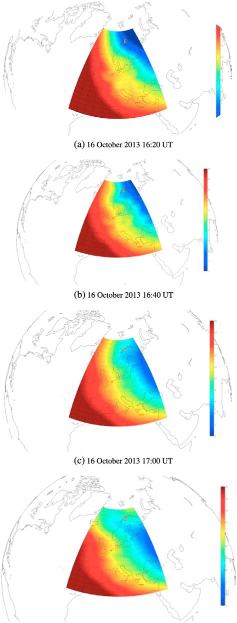 Tec Maps Reconstructed By Tomographic Imaging For 16 October 2013
