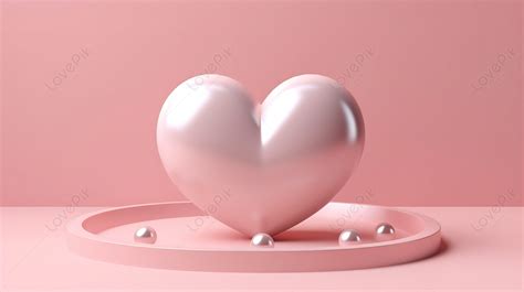 모든 면에서 사랑을 축하하는 밝은 분홍색 배경에 현실적인 터치를 갖춘 3d 흰색 및 부드러운 분홍색 하트 모든 면에서 사랑을