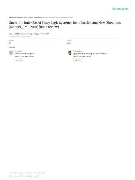 Uncertainrule Basedfuzzylogicsystemsintroduct Pdf Fuzzy Logic
