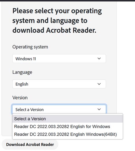 Cant Select Adobe Acrobat Reader Version Adobe Product Community