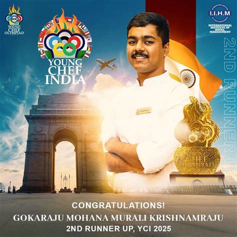 Youngchefindia2025 Culinaryjourney Gratitude Fhmct Iihm Gokaraju Mohana Murali Krishnam Raju