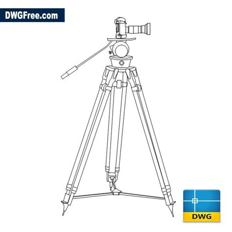 Tripod With Camera Dwg Free [ Drawing 2020 ] In Autocad Blocks