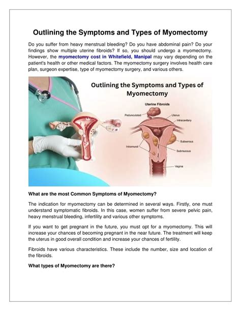 Ppt Outlining The Symptoms And Types Of Myomectomy Powerpoint Presentation Id 13428065