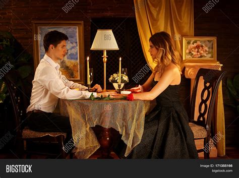 Romantic Dinner Couple Image And Photo Free Trial Bigstock