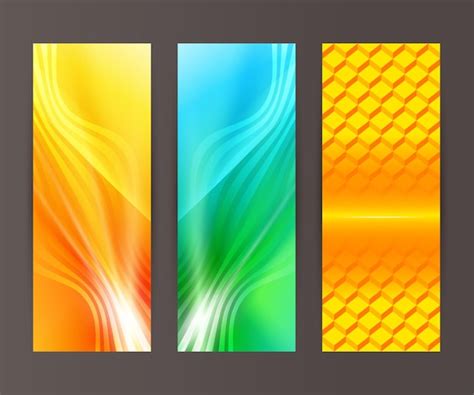 세로 배너 배경 템플릿 레이아웃 플라이어56 설정 프리미엄 벡터