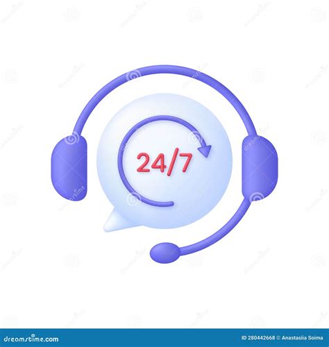 3d Call Center Support Service Icon Customer Consultation Hotline Call Center Help Stock