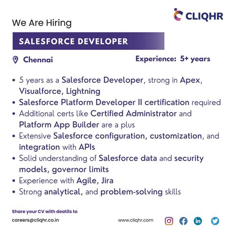 Hiring Salesforcedeveloper Salesforcejobs Salesforcedevelopers… Cliqhr Recruitment Services