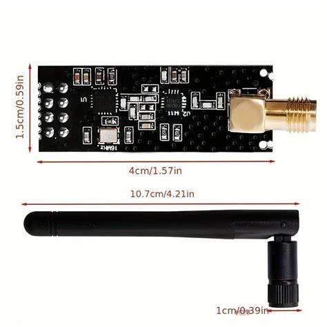 안테나가 장착된 2 4ghz nrf24l01 pa lna rf 송수신 모듈 1100미터 nrf24l01 내장 temu