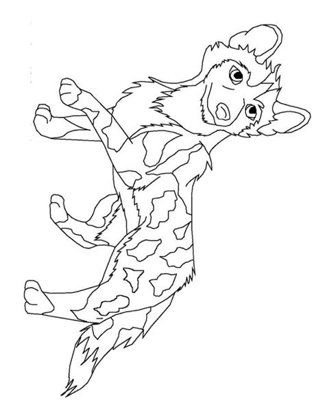 African Wild Dog Coloring Page