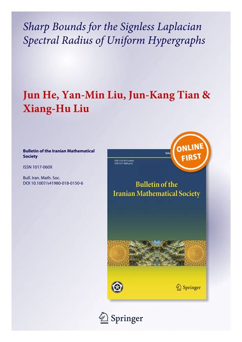 Pdf Sharp Bounds For The Signless Laplacian Spectral Radius Of Uniform Hypergraphs