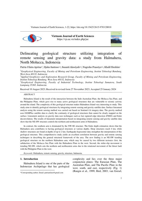 PDF Delineating Geological Structure Utilizing Integration Of Remote Sensing And Gravity Data