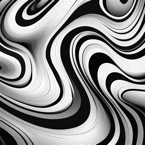 Abstract Monochrome Background With Curved Lines Premium Ai Generated Image
