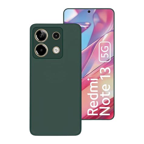 Space Cloth Silicon Back Case For Redmi Note 13 Green