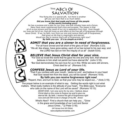 Printable Abc Of Salvation Printable Free Templates