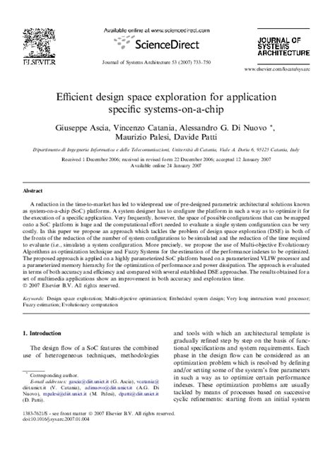 Pdf Efficient Design Space Exploration For Application Specific Systems On A Chip