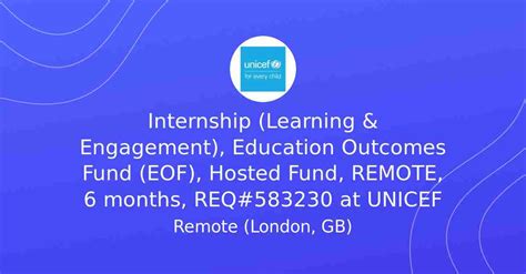 Unicef Internship Learning And Engagement Education Outcomes Fund