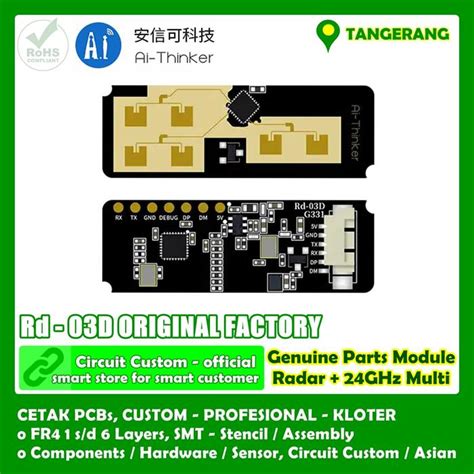 Jual Ai Thinker Modul UART RD D RD D Sensor Radar G Onboard Antenna Kota Tangerang