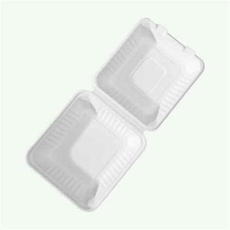 8 Inch Deeper Clamshell Box Oxypac Sustainable Packaging Australia