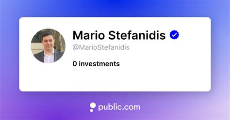 Mario Stefanidis Mariostefanidis Investment Portfolio On