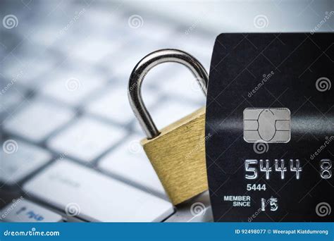Credit Card Data Security Stock Image Image Of Computer