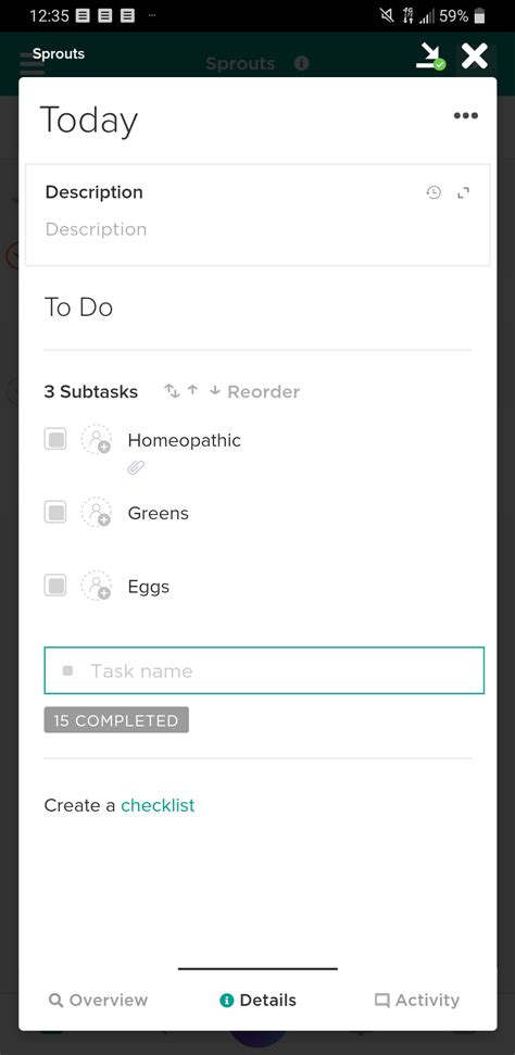 Checklists And Subtasks In Mobile Voters Clickup