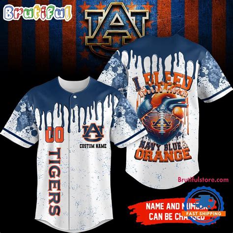 Auburn Tigers Ncaa I Bleed Baseball Jersey
