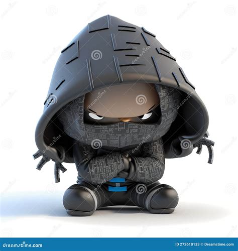 Tiny Hacker Man Character Generative AI Stock Illustration Illustration Of Internet Code