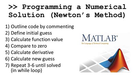 programming newton s method in matlab youtube
