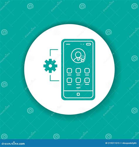 Mobile Application Management Color Glyph Icon Stock Vector Illustration Of Contour