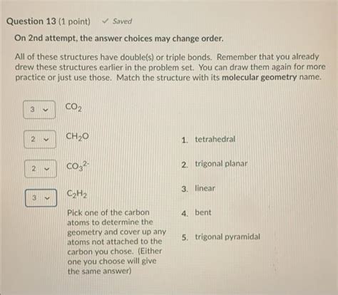 Solved Question 13 1 Point Saved On 2nd Attempt The