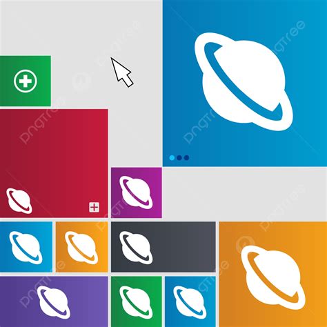 Modern Website Buttons With Cursor Pointer Featuring Jupiter Planet