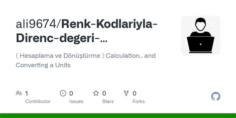 Github Ali Renk Kodlariyla Direnc Degeri Hesaplama Calculation