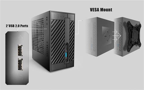 Asrock Deskmini W Pc Barebone System Black Deskmini W B Bb Us City Center For