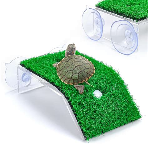 Keedolla Small Turtle Basking Platform Simulation Grass