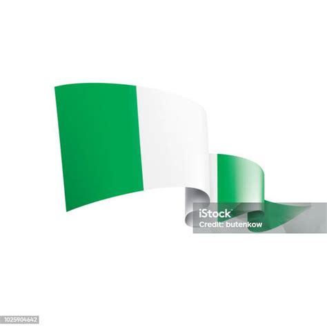 나이지리아 플래그 흰색 배경에 벡터 일러스트 레이 션 0명에 대한 스톡 벡터 아트 및 기타 이미지 0명 3차원 형태 개념 Istock